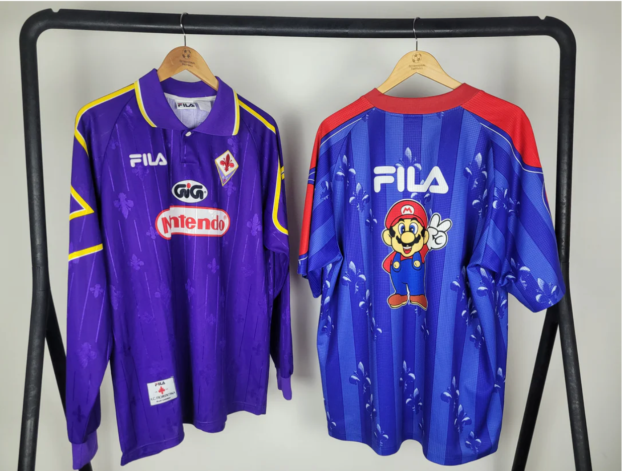 Fiorentina nintendo retro football shirts