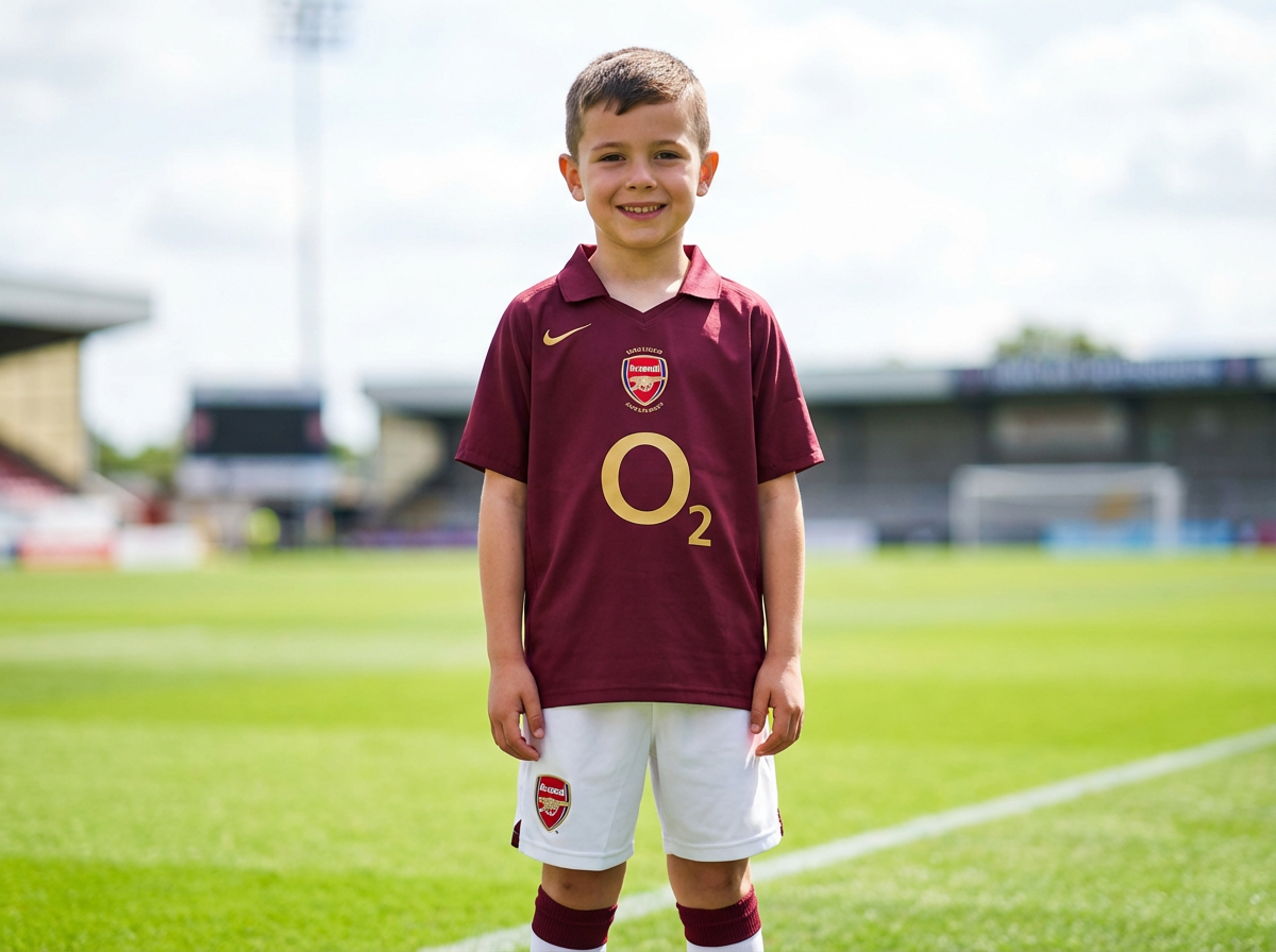 Rare 2005/06 Arsenal Redcurrant Children's Kit | Kids Thierry Henry Re